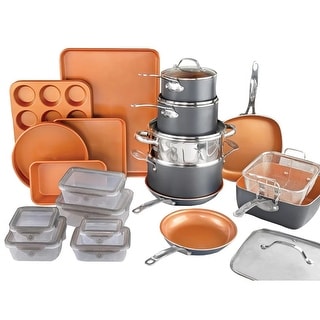 32 Piece Cookware Set, Bakeware and Food Storage Set - Bed Bath ...
