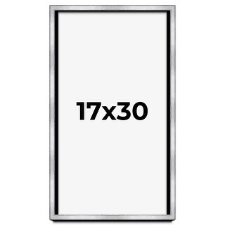 17x30 Shadow Box Frame Silver | 1.375 Inches Deep Real Wood - Bed Bath ...