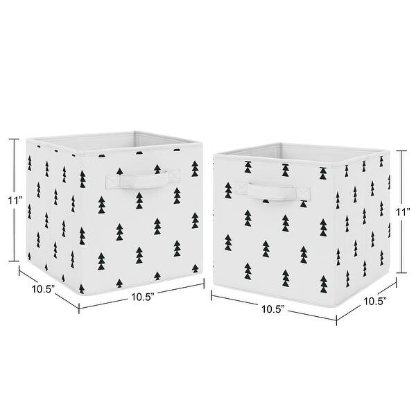 Black and White Triangle Collection Foldable Fabric Storage Bins ...