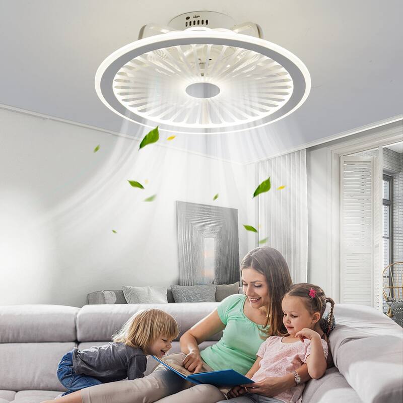 Thin ceiling fan with light - Overstock - 37566299