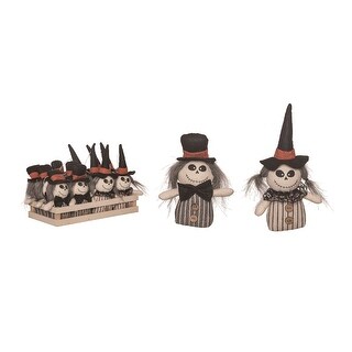 Set of 12 Multi-Color Skeleton Halloween Plush Figures with Crate 9.75 ...