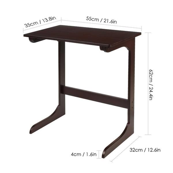 Tv Tray Table Bamboo Tv Dinner Table C Shaped end Table for Sofa Couch ...