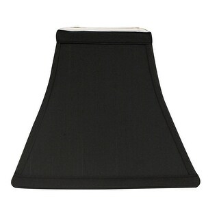 Square Bell Hardback Lampshade with Washer Fitter, Black (with white ...