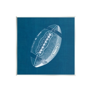 Stupell Blue Football Blueprint Wall Plaque Art Design by Wild Apple ...