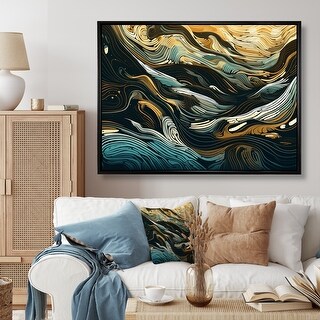 Designart "Exploring Abstracted Lines I" Minimalism Line Art Framed ...