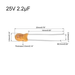 Tantalum Capacitor, 16V 2 Pin Radial Dipped Tantalum Bead Capacitors ...