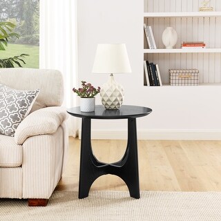 BoHo Modern Natural Wood Round End Table - On Sale - Bed Bath & Beyond ...