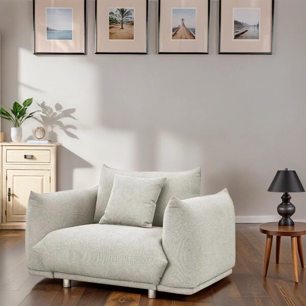 50.75 Modern Single Sofa Chair Upholstered Deep Seat Sofa with 1 Pillows for Living Room Bed Bath Beyond 40782651