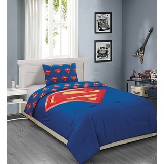 DC Comics Superhero Comforter Set, Superman Shield, 2-Piece, Twin ...