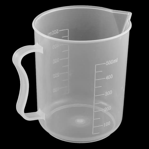 500mL Laboratory Experiment Plastic Water Volume Graduated Measuring ...