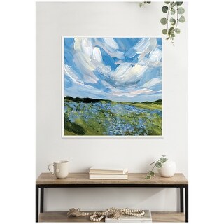 Kate and Laurel Texas Bluebonnets by Emily Kenney Framed Canvas Wall ...