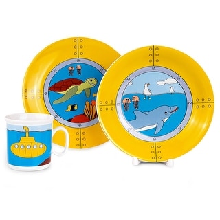 Sea Life Porcelain Kids Dinnerware Set of 3 - Bed Bath & Beyond - 36986314