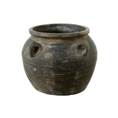 Artissance 11"H Small Earthy Gray Clay Indoor Outdoor Pottery Globular ...