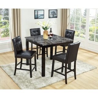 Titanic Furniture Sutton Square 5-Piece Counter Height Wood Table Set ...