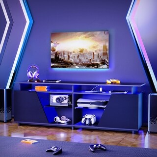Gaming TV Stand for with Power Outlet for TVs 75 inch and Below LED ...