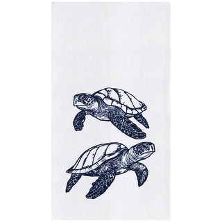 Blue Sea Turtles Kitchen and Bathroom Embroidered Hand Towel - Bed Bath ...