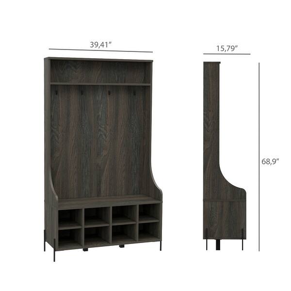 Homestead Composite Wood Indoor Modern Hall Tree - Bed Bath & Beyond ...