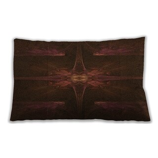 Ahgly Company Patterned Indoor-Outdoor Blood Red Brown Lumbar Throw ...