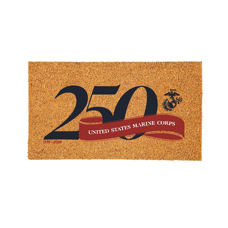 Marine Corps 250th Anniversary Full Color Indoor/Outdoor Coir Mat - 28 ...