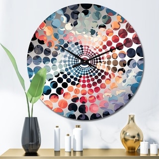 Designart "Celestial Disguise Undulation" Pink Abstract Clocks Modern ...