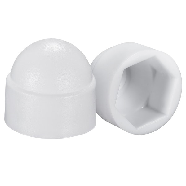 Plastic Dome Bolt Nut Protection Cap M10 / 17mm Hex Screw Cover White ...