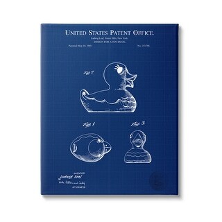 Stupell Toy Duck Blueprint Patent Canvas Wall Art, Design by Karl ...