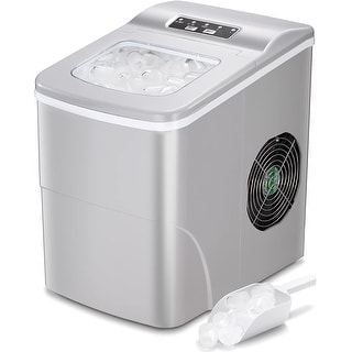 Countertop Ice Maker Machine, Ice Cube Ready in 6-8 Mins with Ice Scoop ...