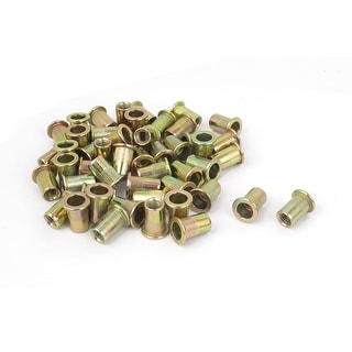 M6x15mm Knurled Body Flat Head Blind Insert Rivet Nuts 50pcs - Bronze ...