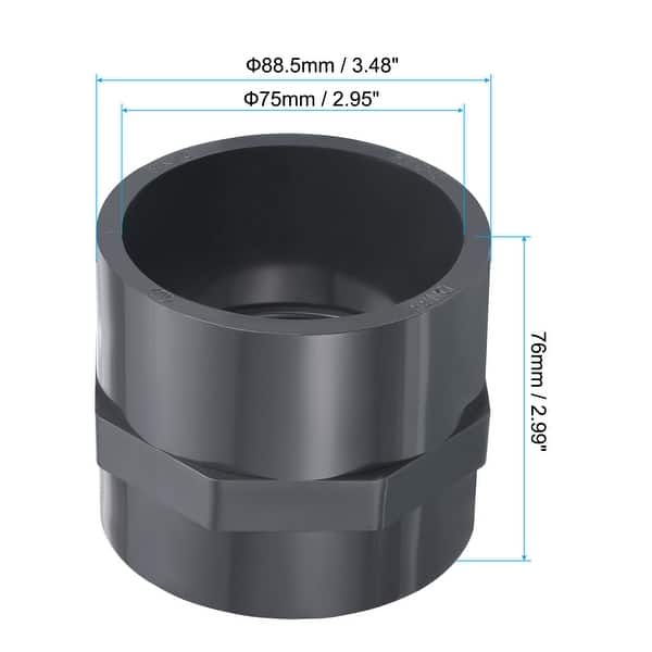 1Pcs Female Thread Pipe Fitting UPVC Socket Straight Tube Connector ...