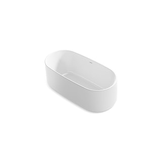 Ceric® 60" x 29" freestanding bath with center toe-tap drain - Bed Bath ...