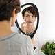 Zadro Large Teardrop Handheld Mirror Curved Ergonomic Handle to Hang ...