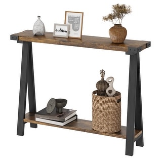 Farmhouse entry table, V-leg design, vintage color - Bed Bath & Beyond ...