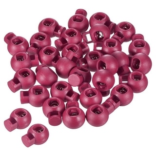 Cord Locks, 30 Pack Ball Spring Toggle Stopper, Rose Red - Rose Red ...