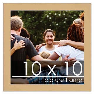 10x10 Traditional Natural Complete Wood Square Picture Frame with UV ...