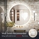 Keonjinn LED Backlit Round Bathroom Vanity Mirror, Wall Mounted ...