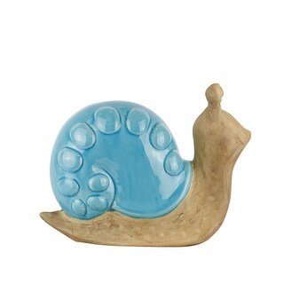 Ceramic Snail With Teal Shell 10", , 10.25"H, - Bed Bath & Beyond ...