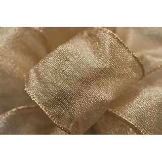 Gold Sheer Frost Wired Ribbon - Bed Bath & Beyond - 36880304