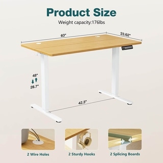 Yellow Electric Computer Desk Smart Lift Desk Writing Desks - Bed Bath ...