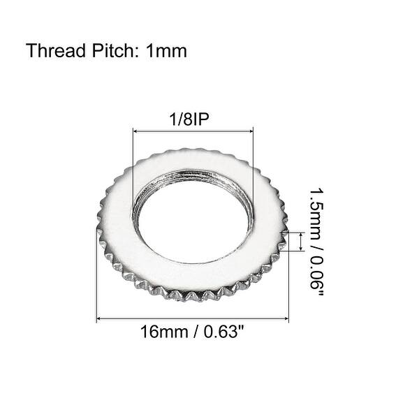 Knurled Brass Locknut, 1/8IP Thread Tooth Wheel Nuts for Lamp Pipe ...