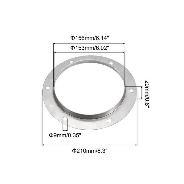 2pcs Duct Connector Flange Pipe Flange Stainless Steel Mounting Plate ...