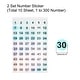 Number Sticker 1 to 300 Number Self Adhesive Reflective Label, 2 Set ...