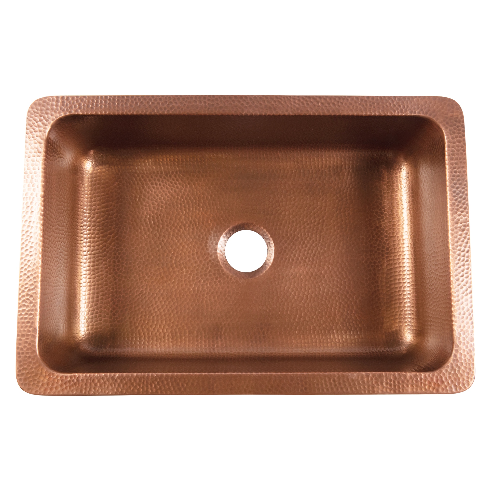 Ganku Copper 33 Single Bowl Farmhouse Apron Front Undermount Kitchen