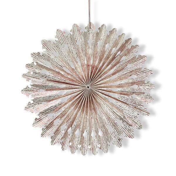 Noel Paper Snowflake Decor 15.75" - Holiday Decorative Sculpture for ...