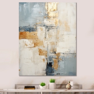 Designart "Collage Frozen Snow III" Abstract Collages Wall Decor - Bed ...