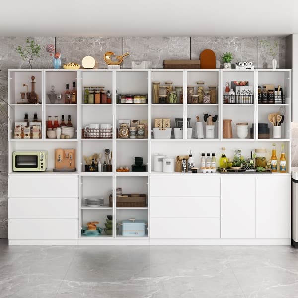 Modular Buffet and Display Cabinet - Modular Design in Pristine White ...