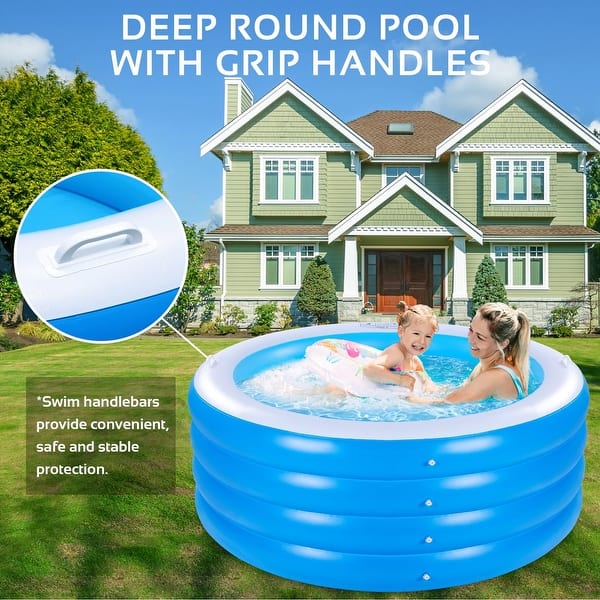 backyard inflatable pool party