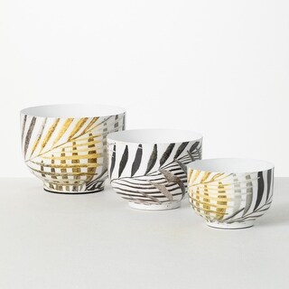 Sullivans Leaf Motif Metal Bowl - Set of 3 - Bed Bath & Beyond - 35253549