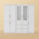 74.8"H Modular Armoire&Wardrobe Storage Closet Cabinet Organizer White ...