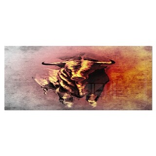 Designart 'Spanish Bull Tattoo Sketch' Digital Art Metal Wall Art - Bed ...