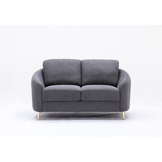 ACME Linen Padded Seat Couch Accent Loveseat Sofas for Living Room ...